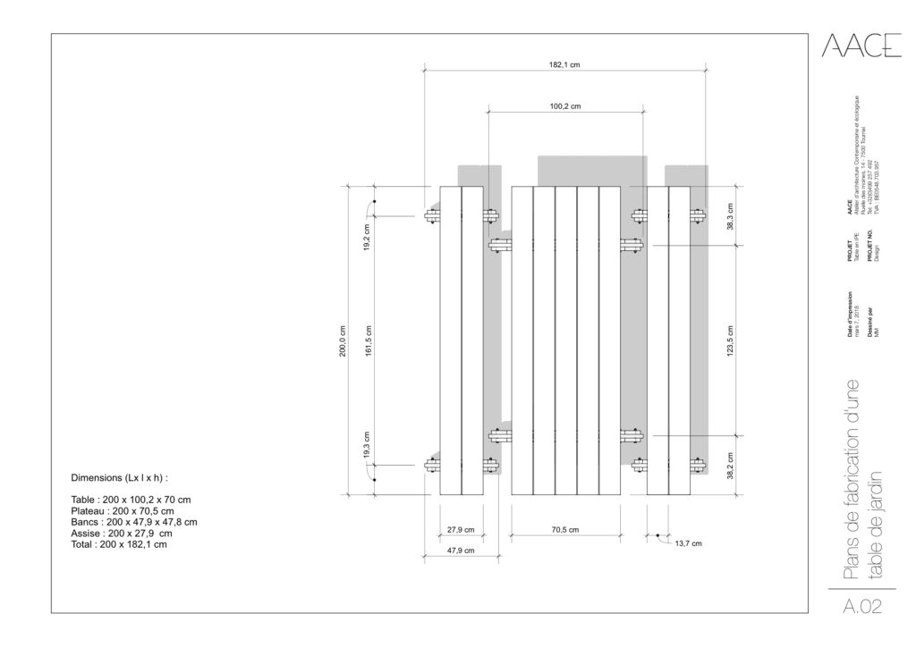 Table de jardin en IPE – AACE